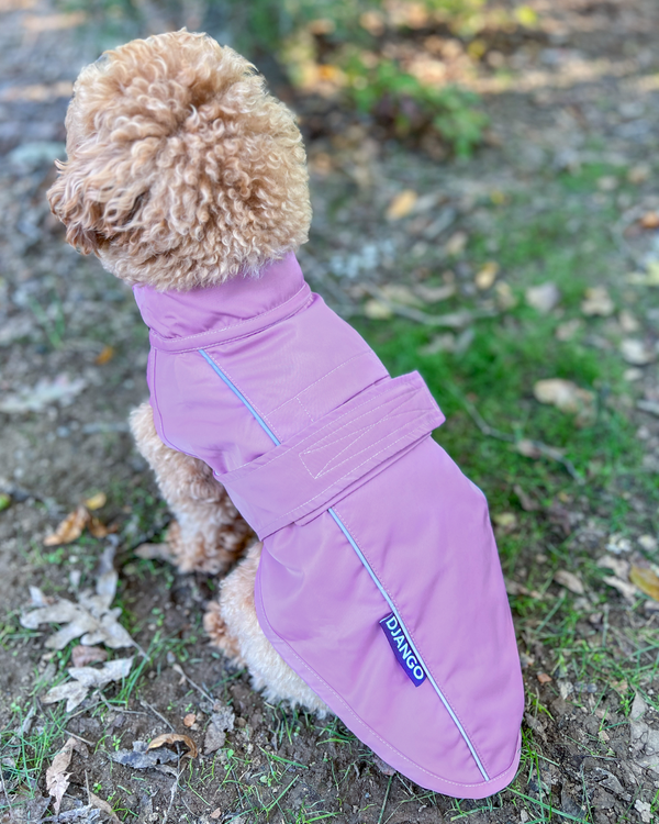 DJANGO City Slicker All-Weather Dog Jacket and Raincoat - Lilac Purple