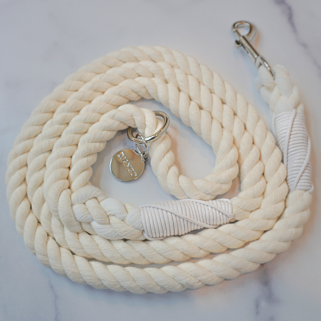 DJANGO Cotton Rope Dog Leashes | Solid and Ombre Cotton Rope Leashes ...