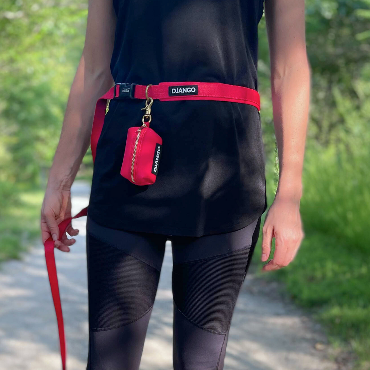 DJANGO Dog Waste Bag Holder in Crimson Red - djangobrand.com