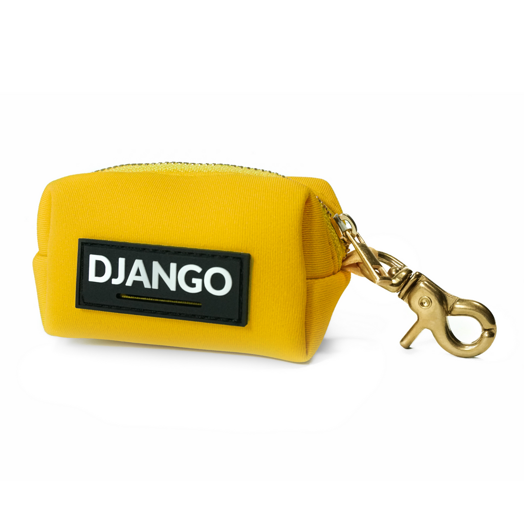 DJANGO Dog Waste Bag Holder in Dandelion Yellow - djangobrand.com