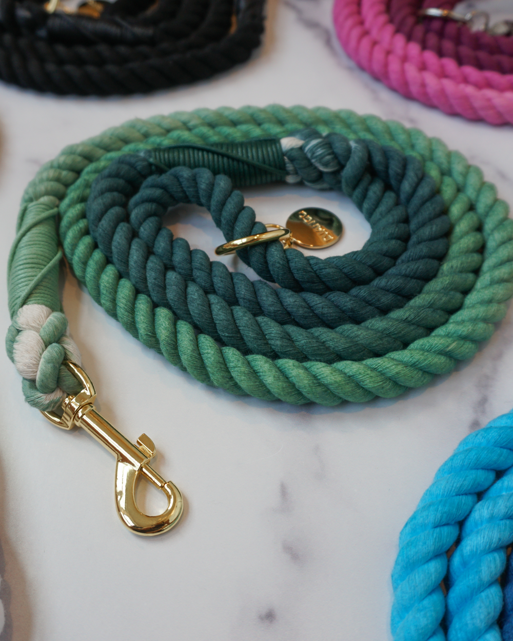 DJANGO Cotton Rope Dog Leashes | Solid and Ombre Cotton Rope Leashes ...